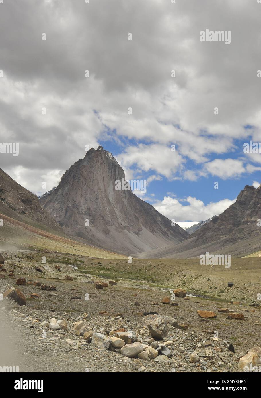 Mount Gumbok Rangan (Gonbo Rangjon). A Tibetan Buddhist sacred mountain ...
