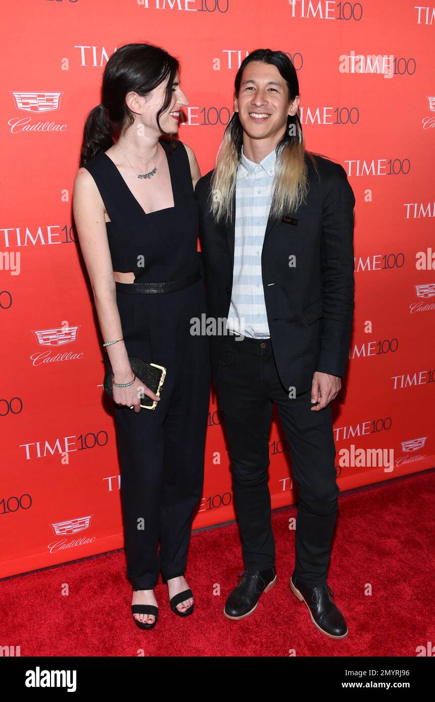 Perry Chen, right, and Marina Katz attend the TIME 100 Gala ...