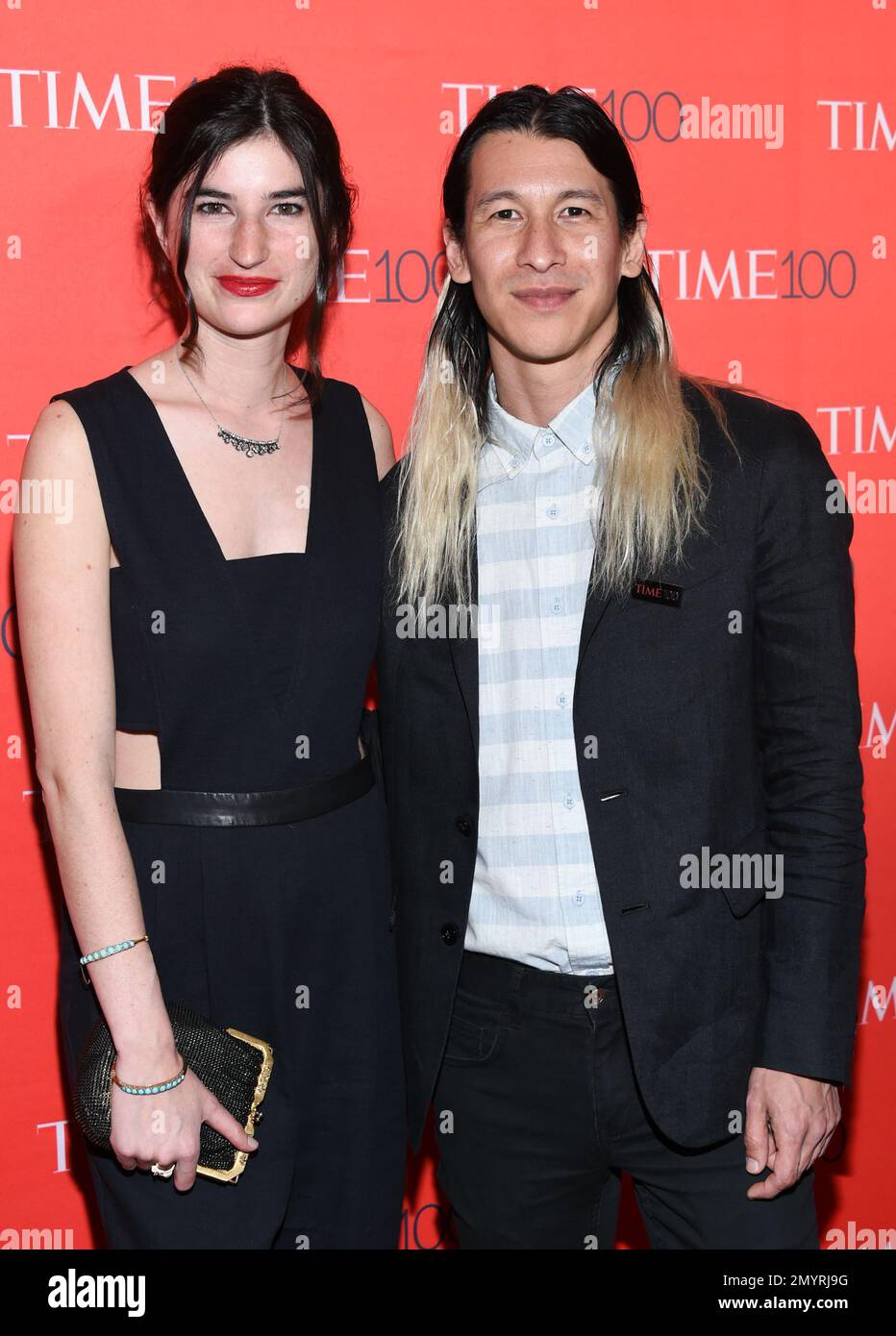 Perry Chen, right, and Marina Katz attend the TIME 100 Gala ...