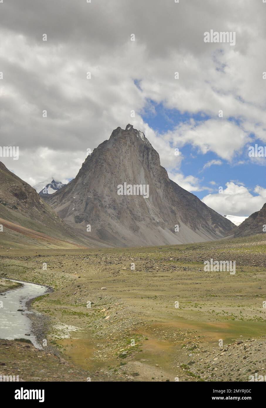 A beautiful sacred Mount Gumbok Rangan (Gonbo Rangjon) with flowing ...