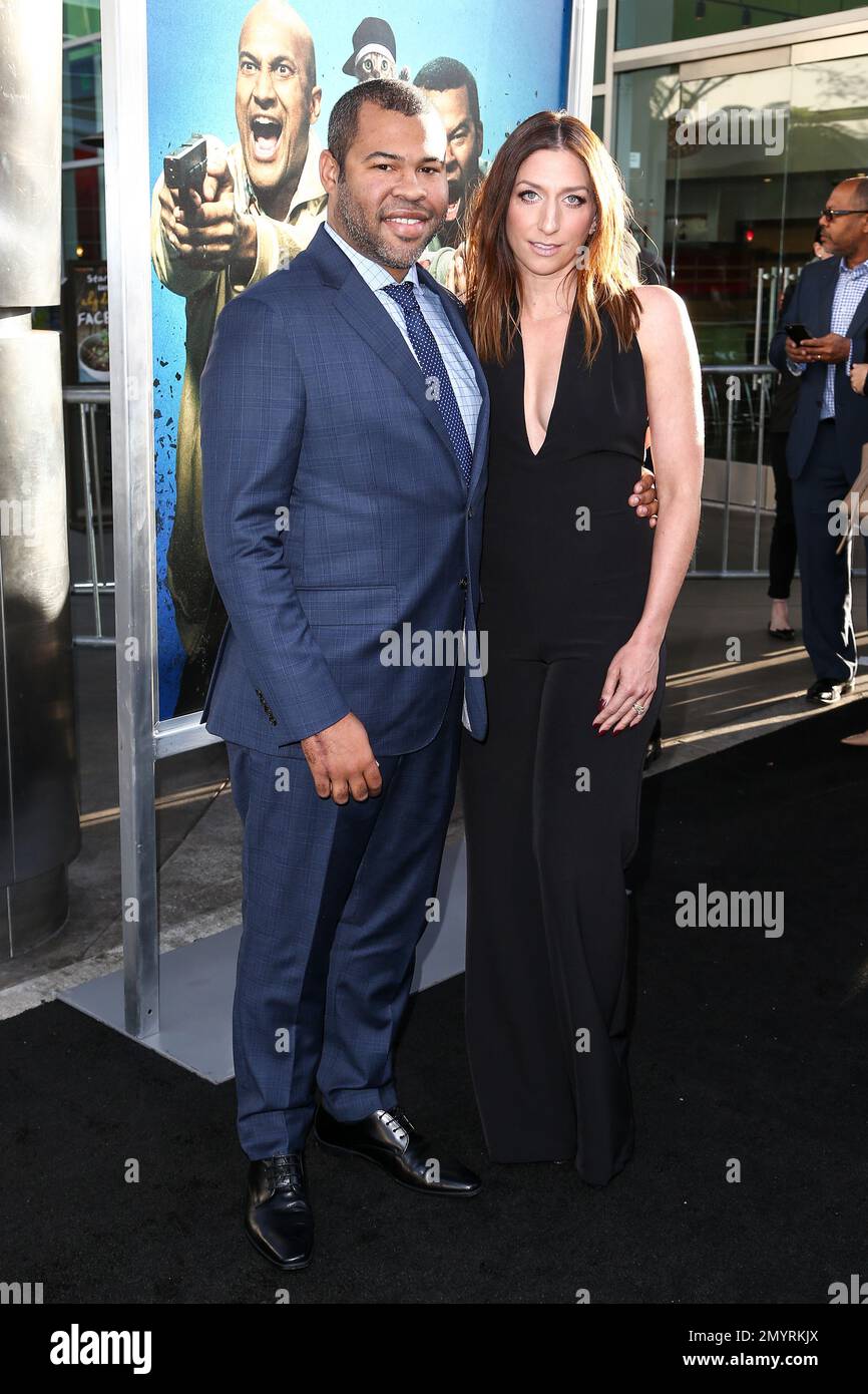 Jordan Peele, left, and Chelsea Peretti attend the LA Premiere of ...