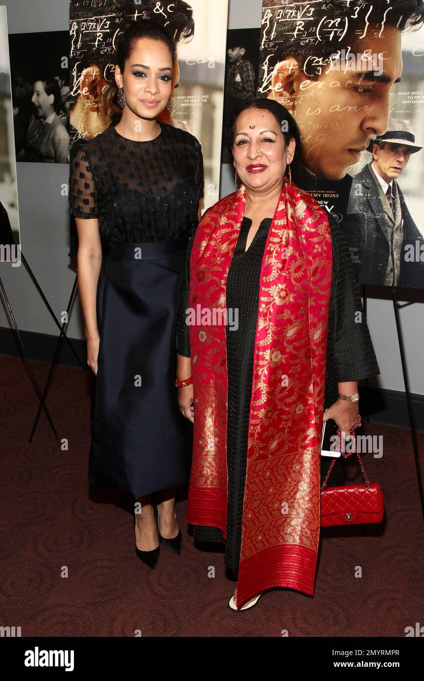 Devika Bhise, left, Swati Bhise, right, attend a special screening of ...