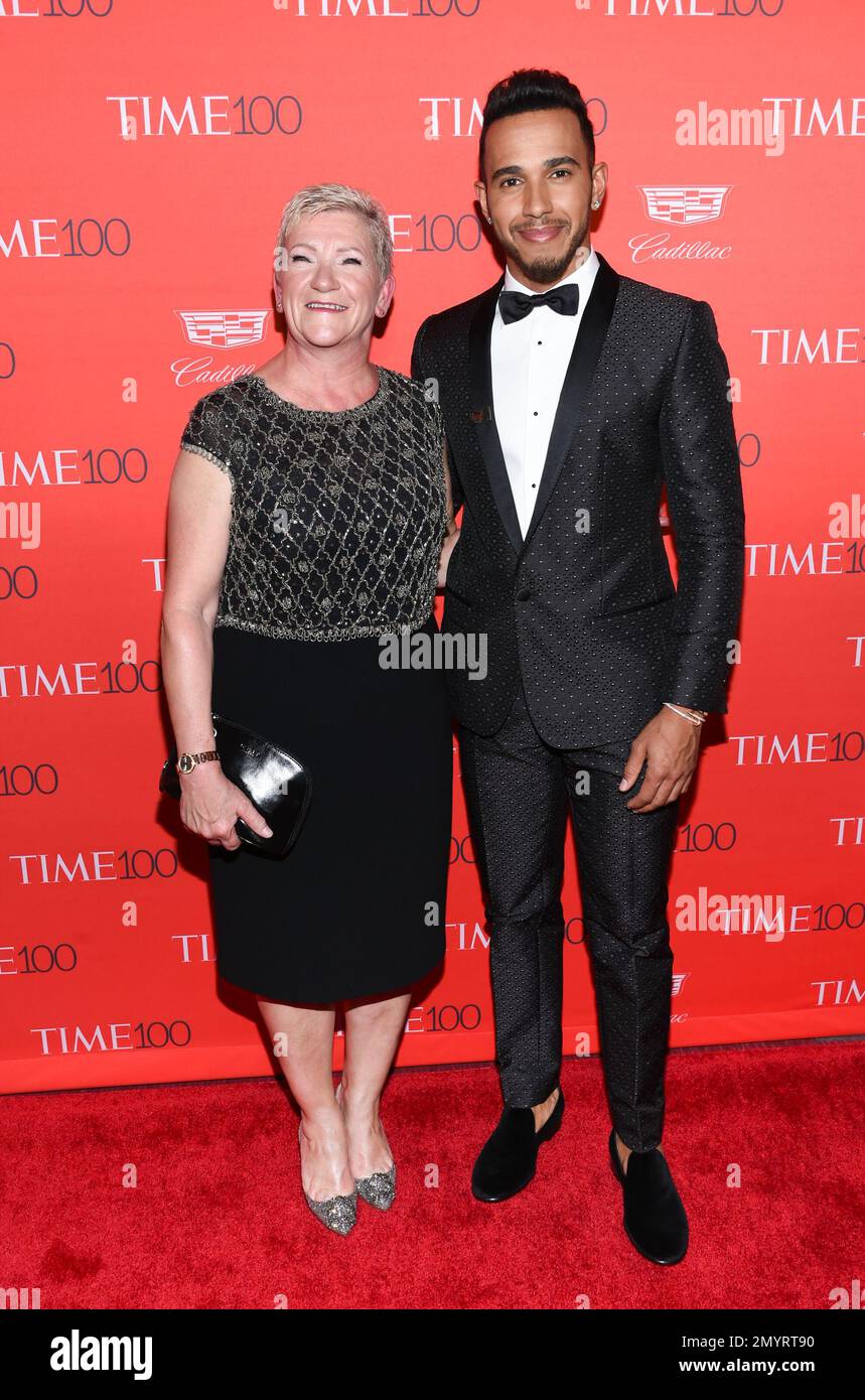 Formula One driver Lewis Hamilton, right, and his mother Carmen ...