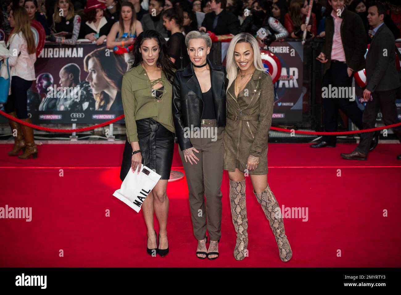 Alexandra Buggs, Courtney Rumbold and Karis Anderson of Stooshe pose ...