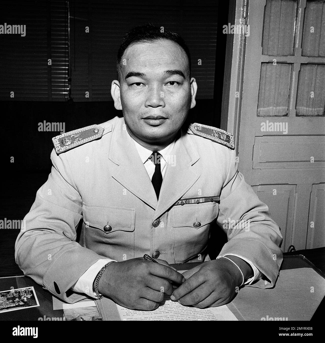 Minister of Defense General Phoumi Nosavan of Laos, is shown on May 4 ...