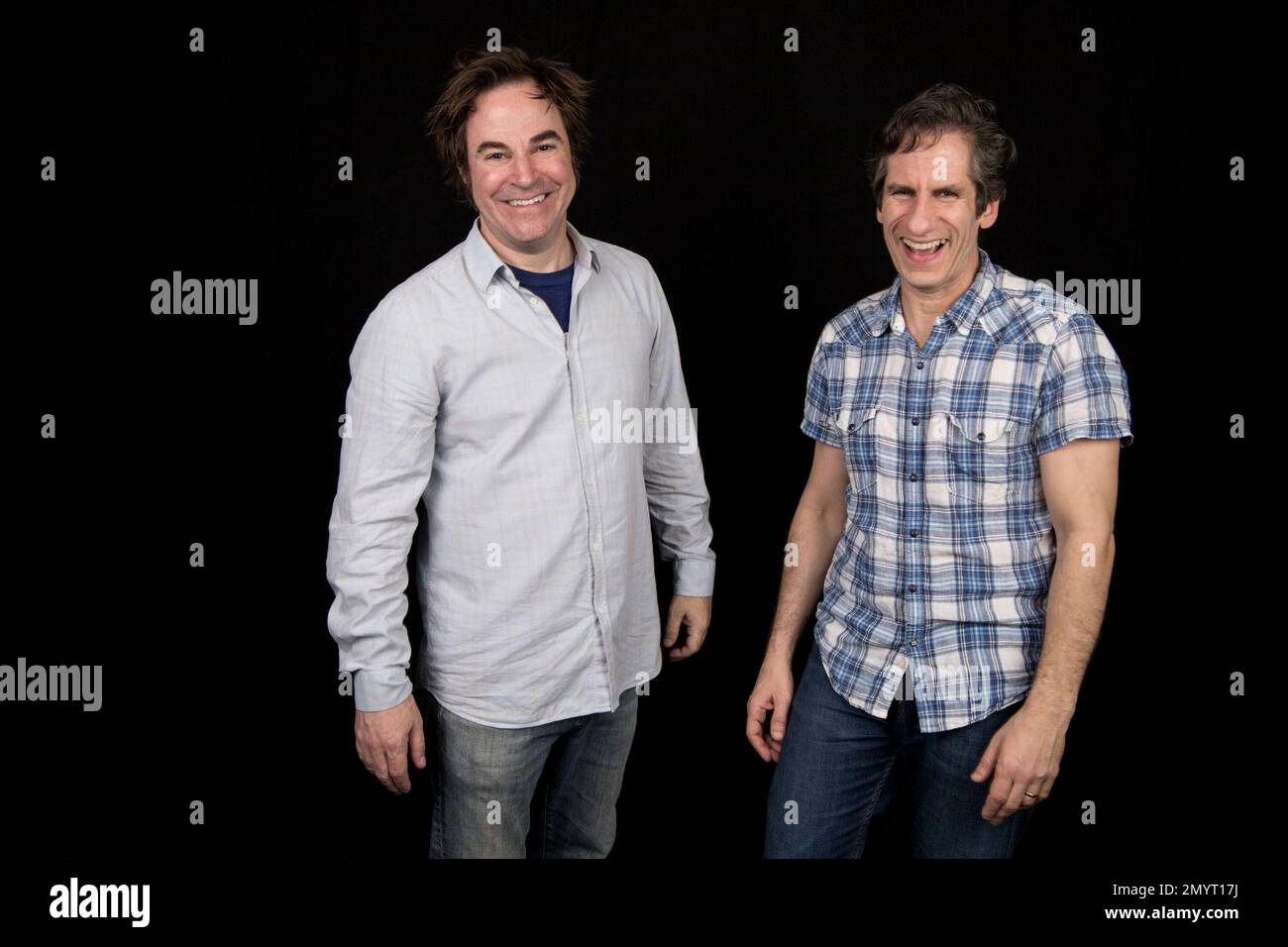 In this April 1, 2016 photo, Roger Bart, left, and Seth Rudesky pose ...
