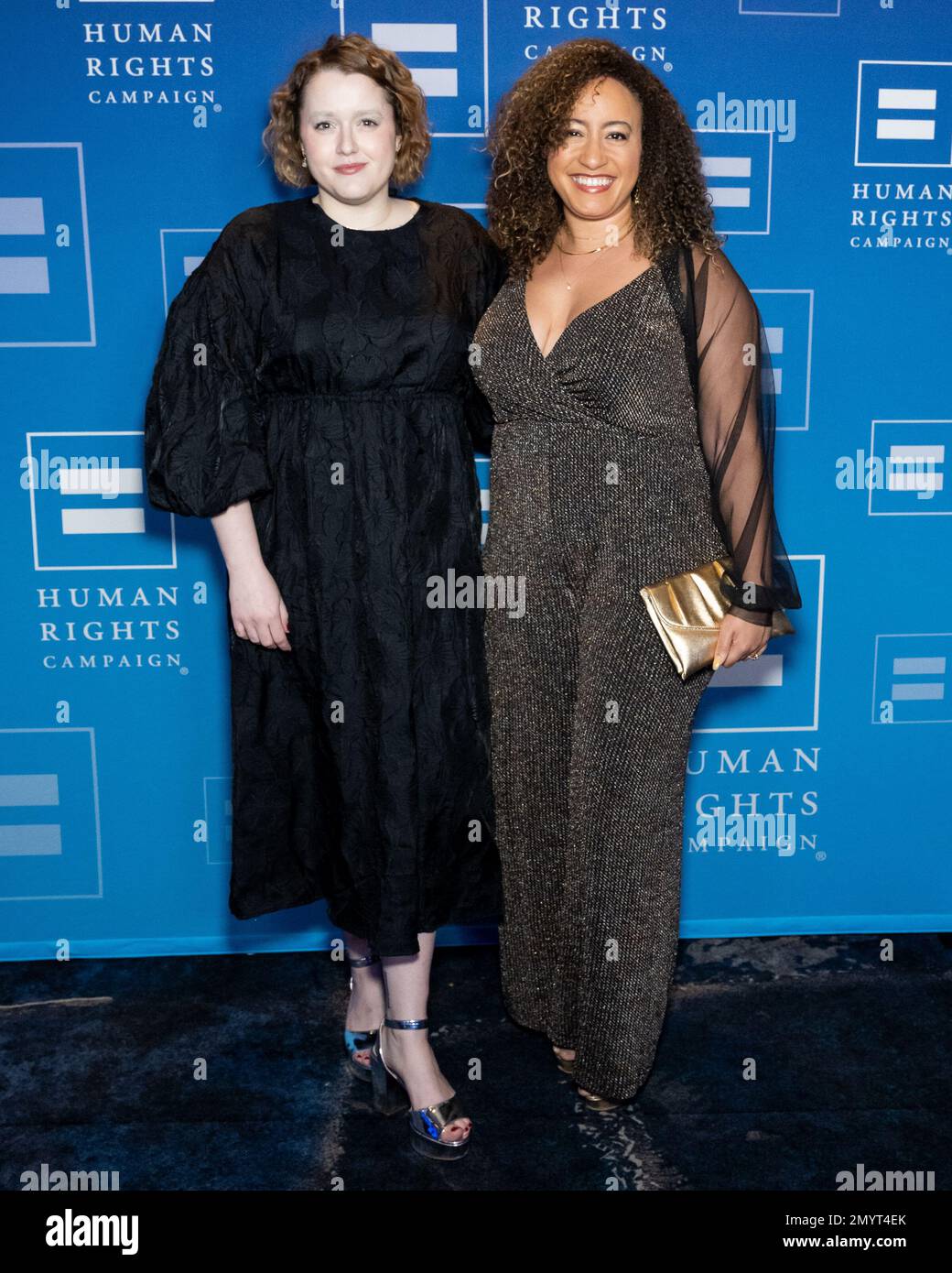 New York, USA. 04th Feb, 2023. (L-R) Caitlin Kinnunen and Amber Hirsch ...