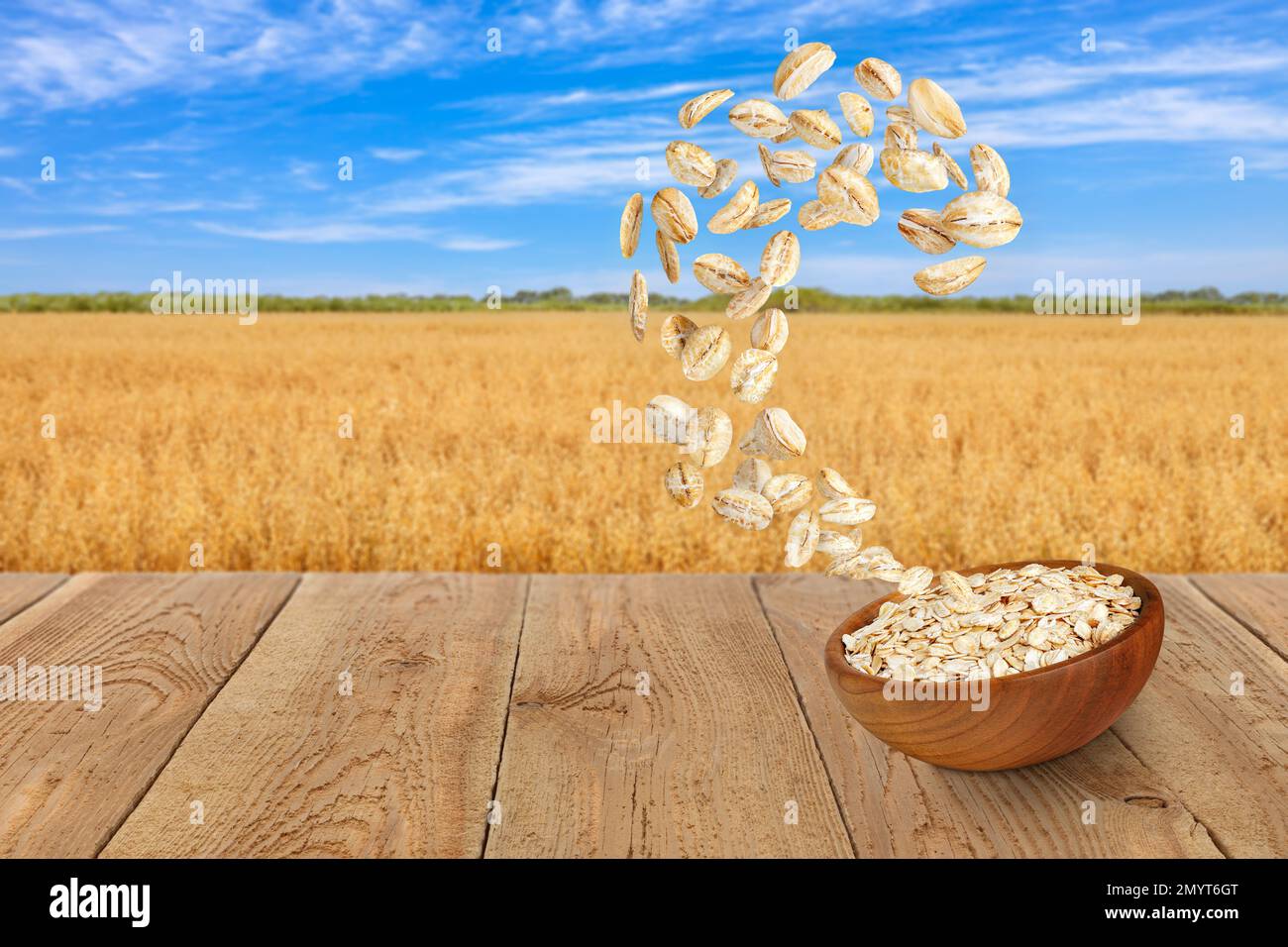 Cereal flake falling on table hi-res stock photography and images - Alamy