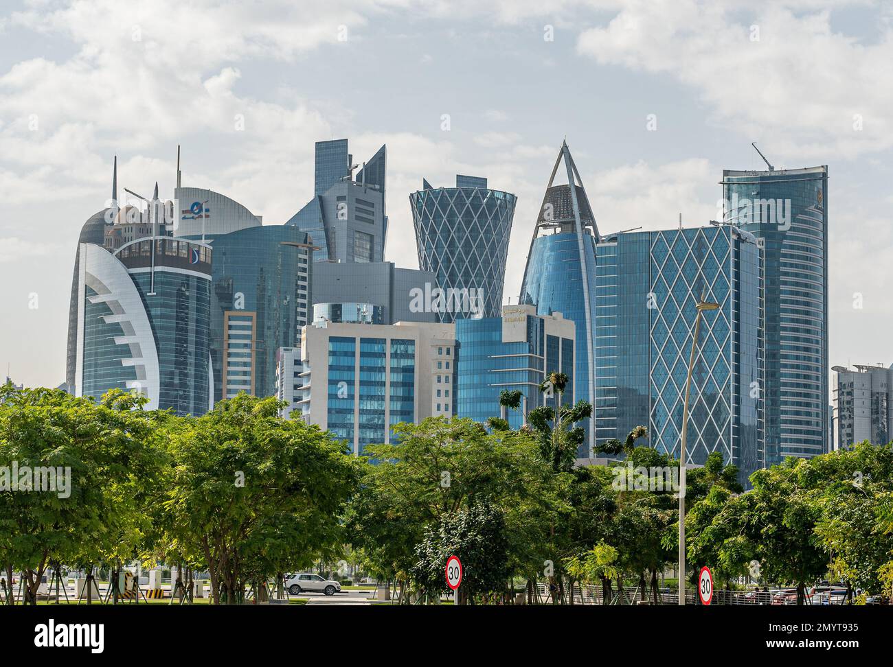 Doha, Qatar - February 4, 2023: Doha modern city, Qatar, Middle East ...