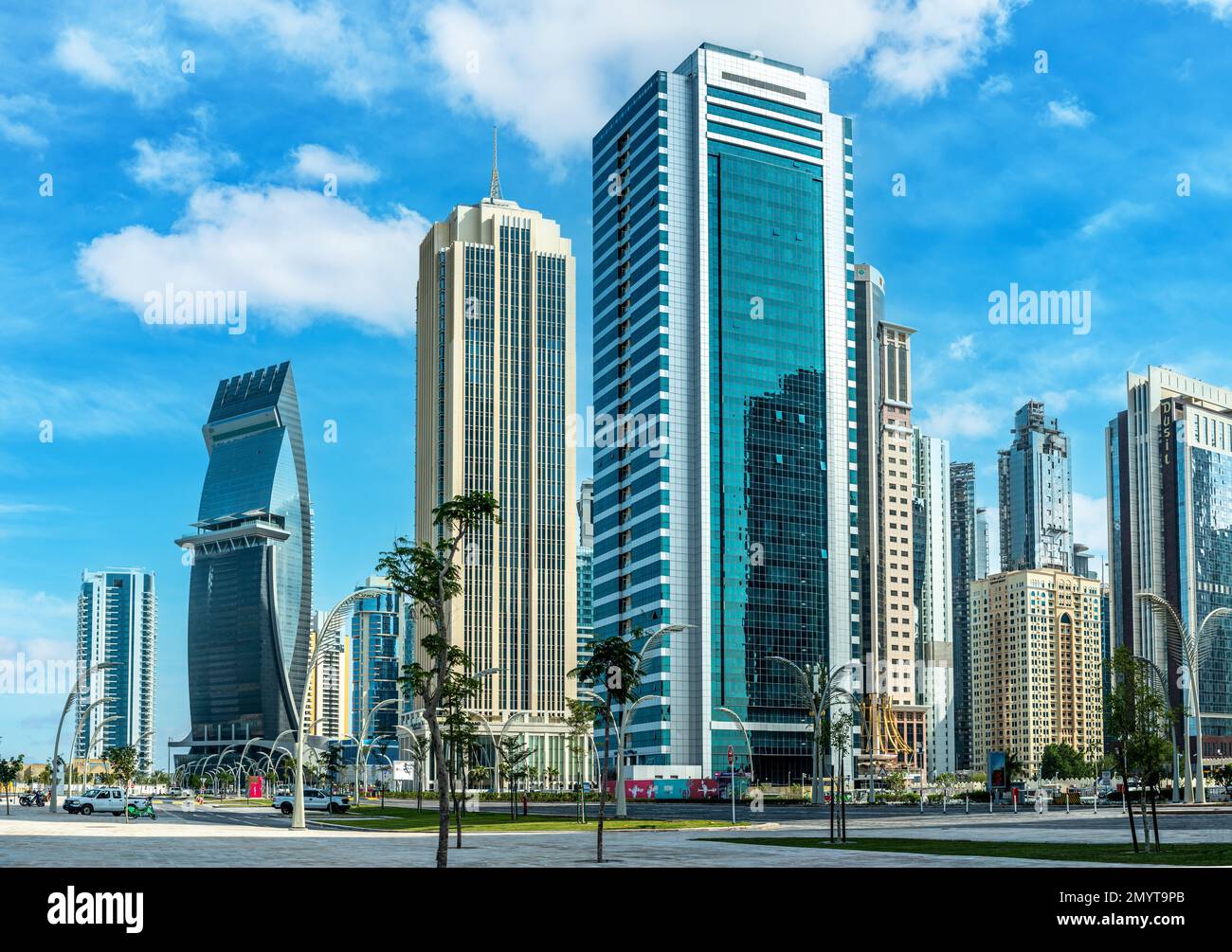 Doha, Qatar - February 4, 2023: Doha modern city, Qatar, Middle East ...