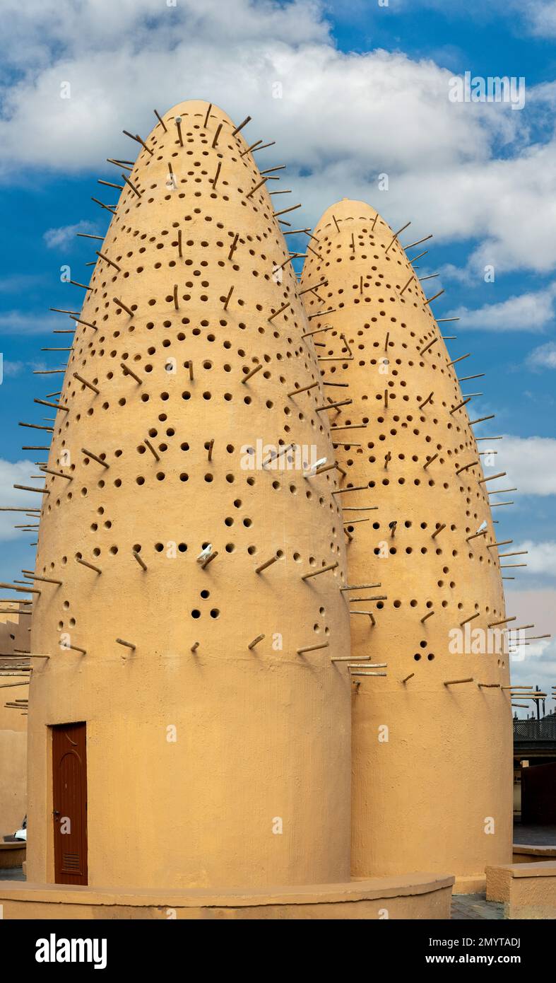 Pigeon Towers in Katara Cultural Village in Doha. Pigeon towers and ...