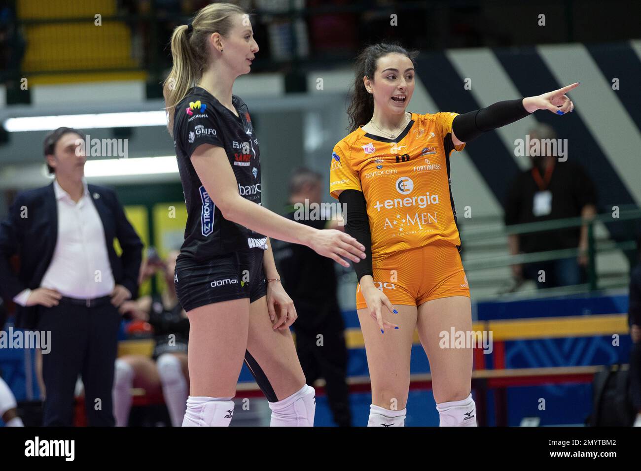 Stephanie Samedy (Perugia Volley) and Martina Armini (Perugia Volley ...