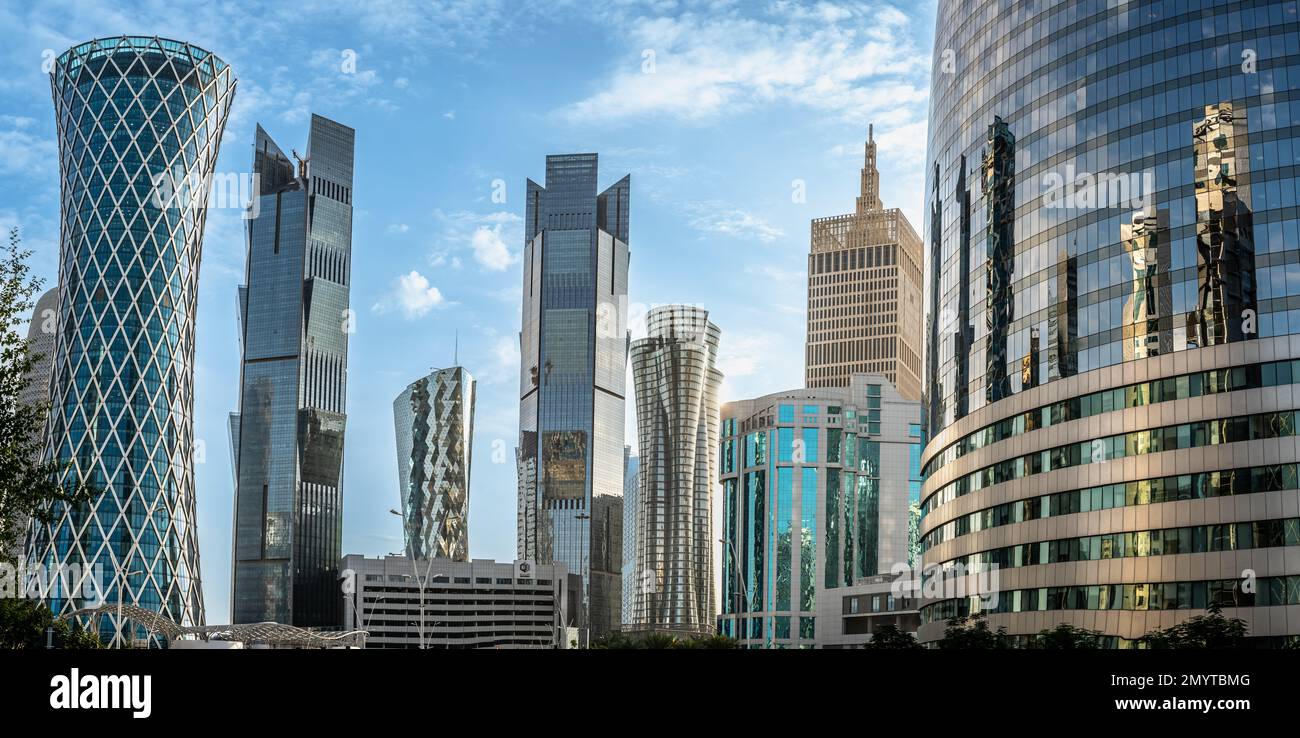 Doha, Qatar - February 4, 2023: Doha modern city, Qatar, Middle East ...