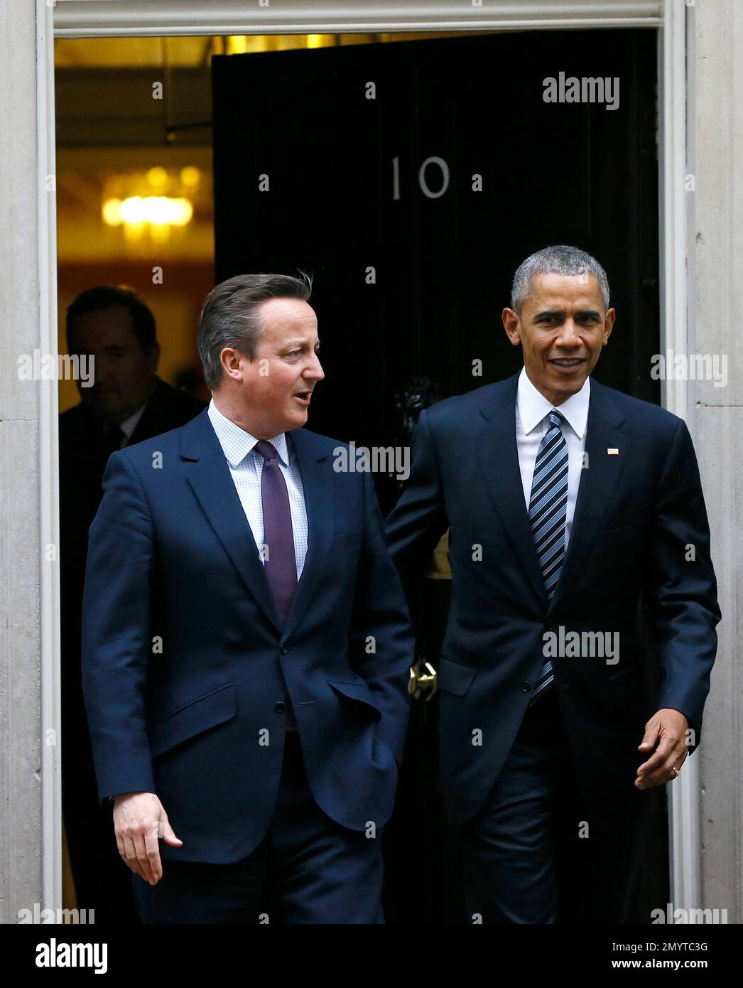 U.S President Barack Obama and Britain's Prime Minister David Cameron ...