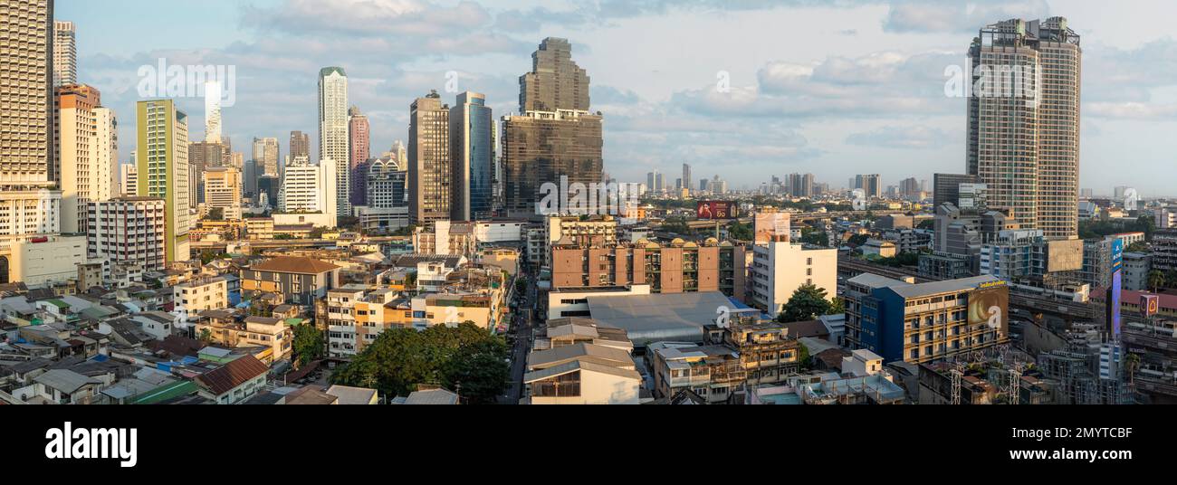 Bangkok, Thailand - February 4, 2023: Bangkok city downtown. Panorama ...