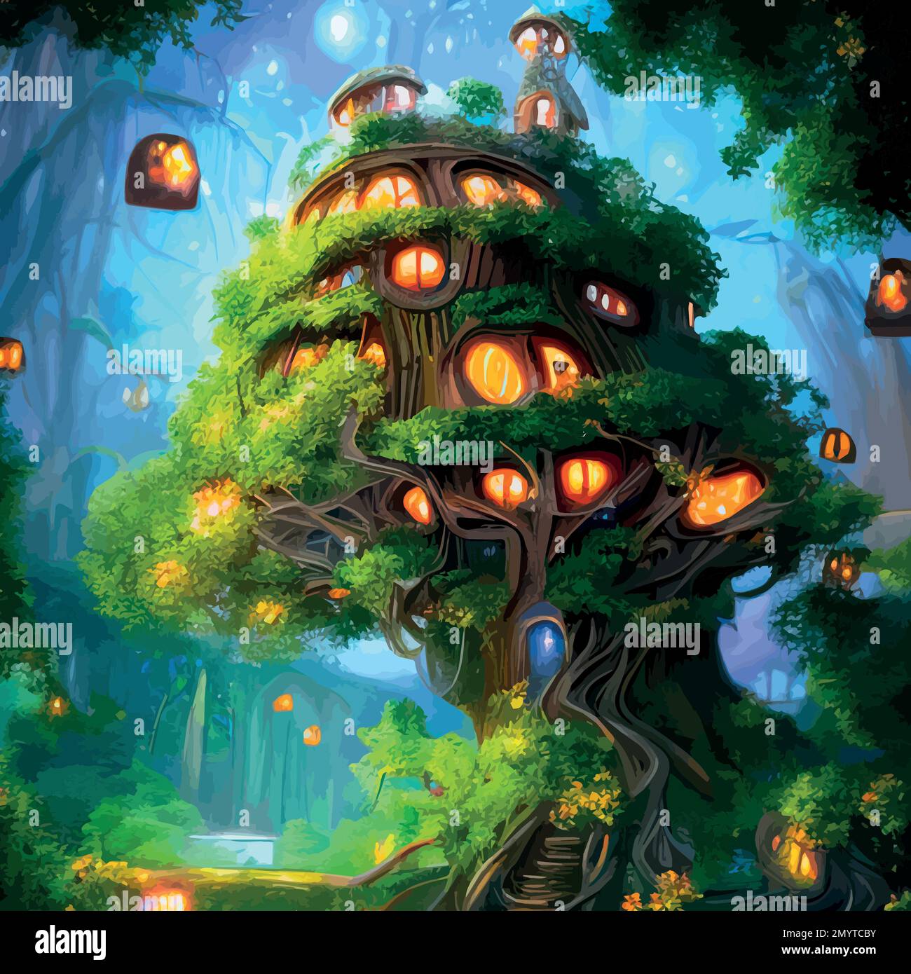 Elf terrace Stock Vector Images - Alamy