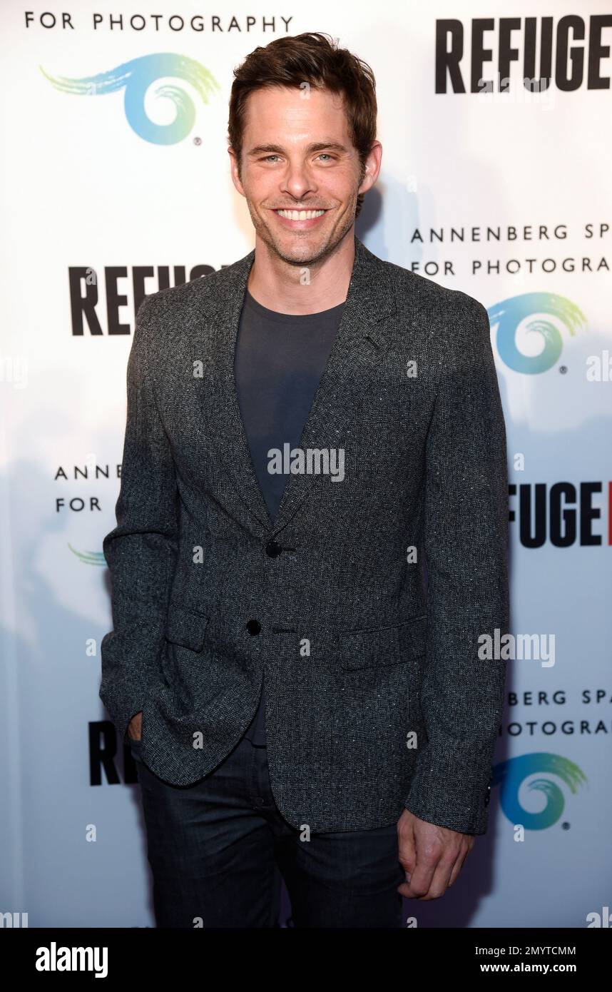 Actor James Marsden poses at the opening of the new photography exhibit ...