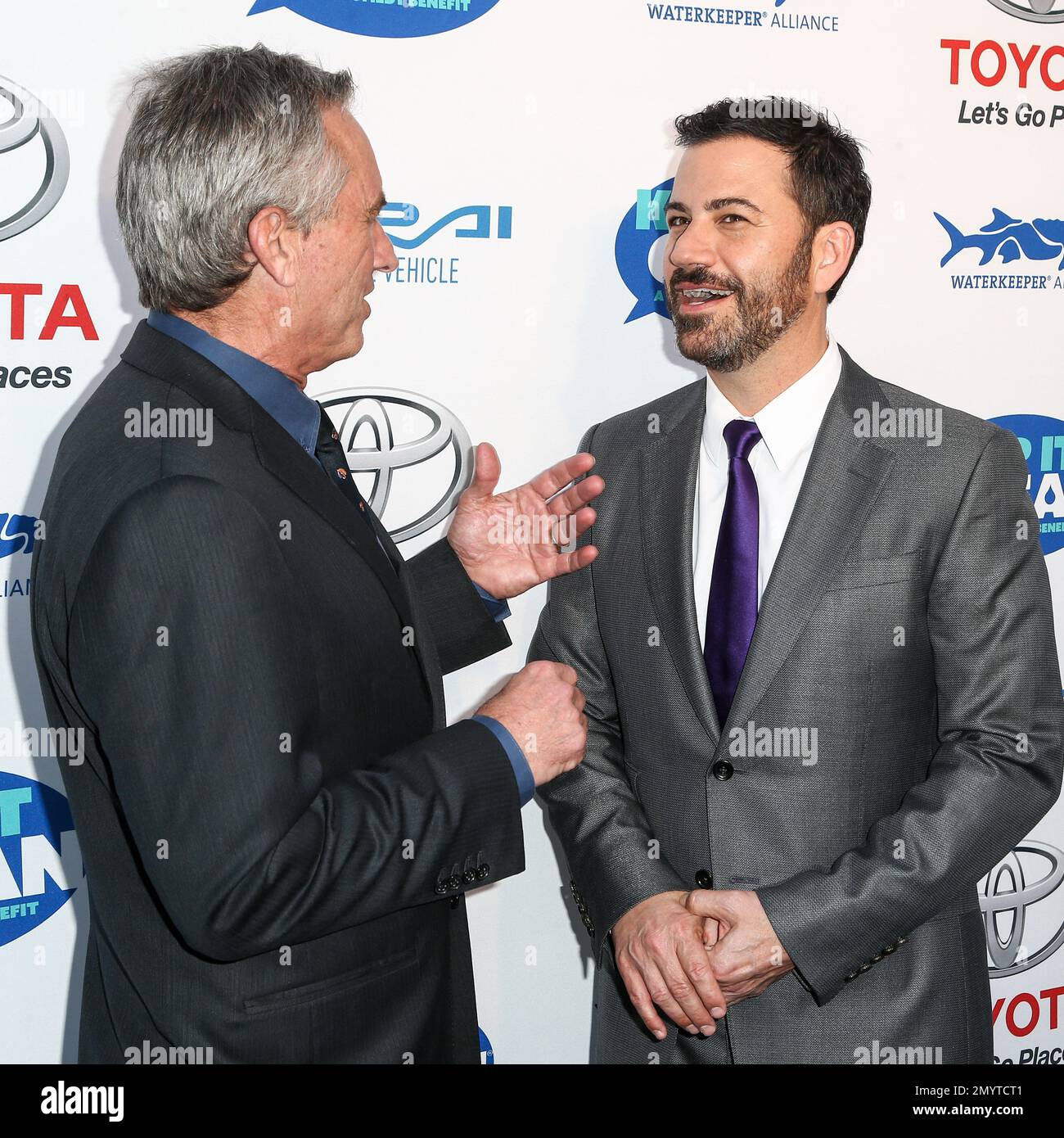 Robert F. Kennedy, Jr., left, and Jimmy Kimmel attend the Keep it Clean ...