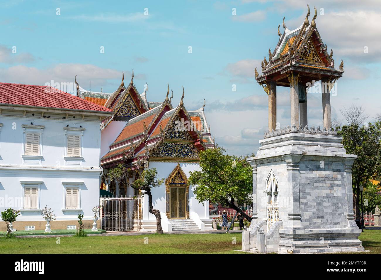 Wat Benchamabophit temple, landmark for tourist at Bangkok,Thailand ...