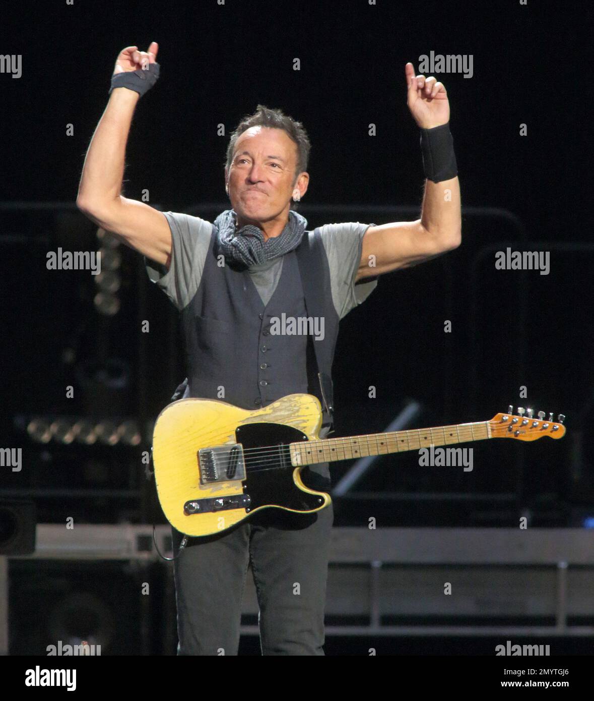 Bruce Springsteen performs in concert with the E Street Band during ...