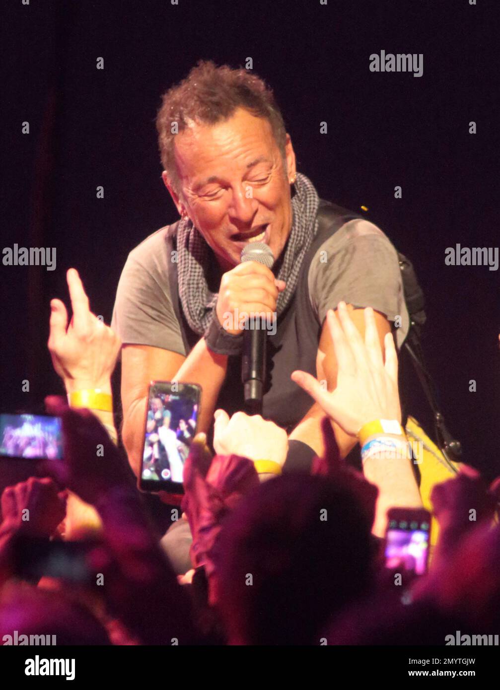 Bruce Springsteen performs in concert with the E Street Band during ...