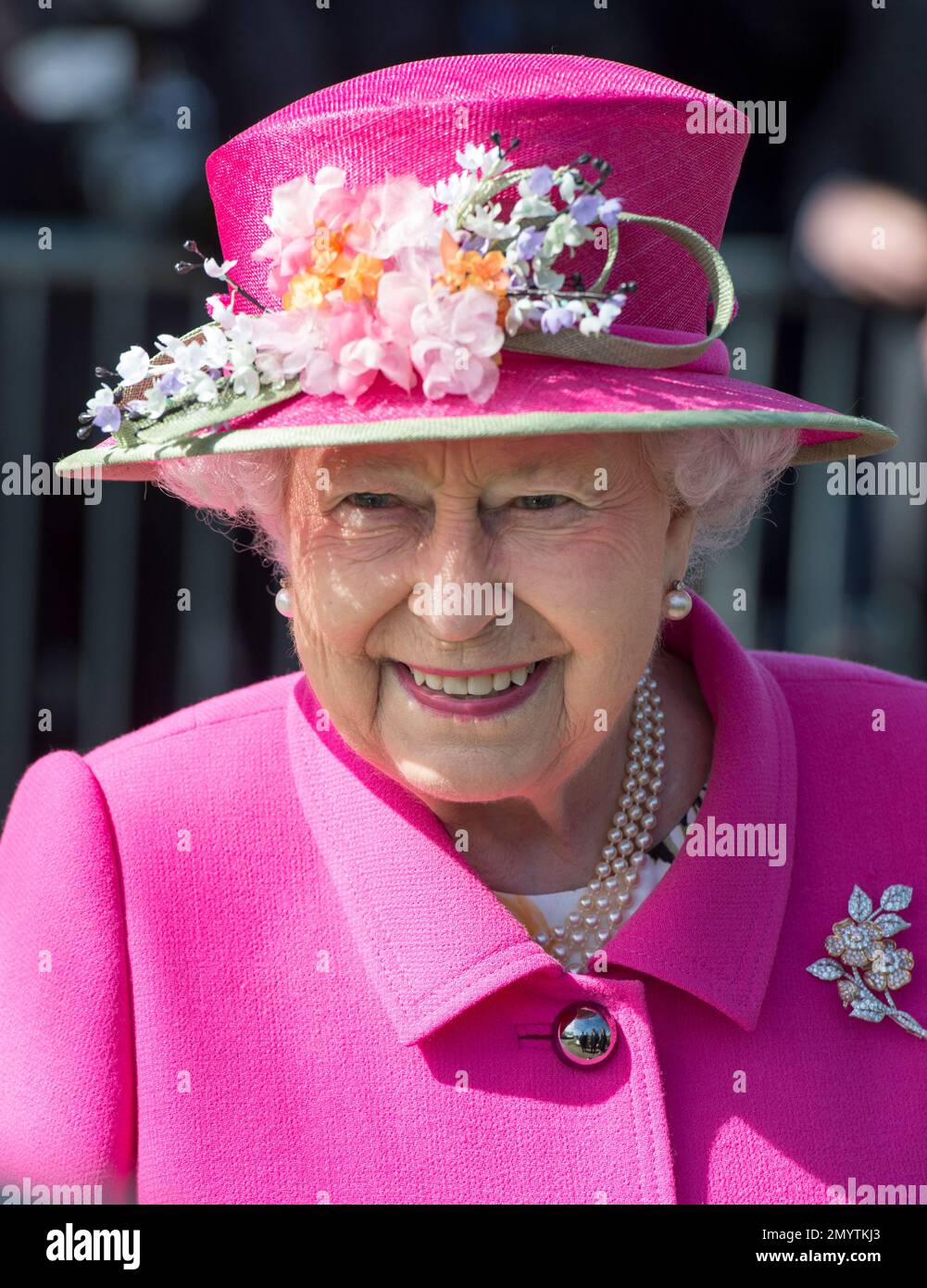 Britain's Queen Elizabeth II officially opens the new Bandstand at ...