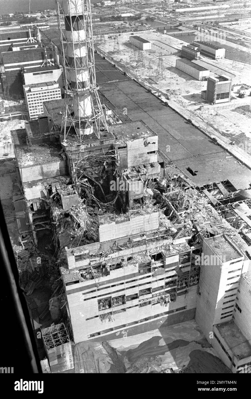 FILE - This is a1986 file photo of the aerial view of the reactor four ...