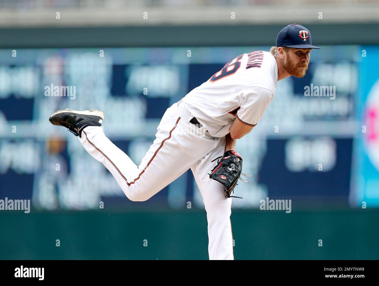 Minnesota Twins pitcher Michael Tonkin throws against the Milwaukee ...
