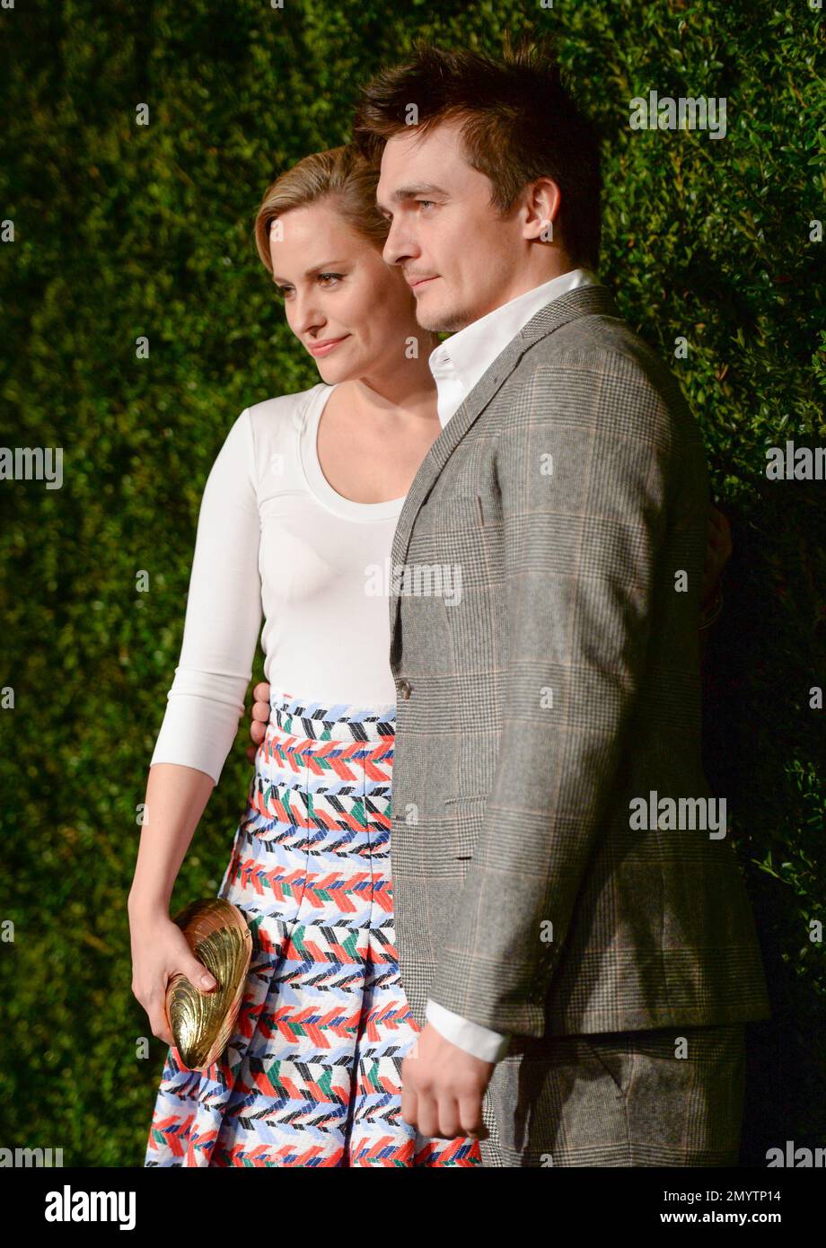 Actor Rupert Friend and fiancée Aimee Mullins attend the CHANEL Tribeca ...