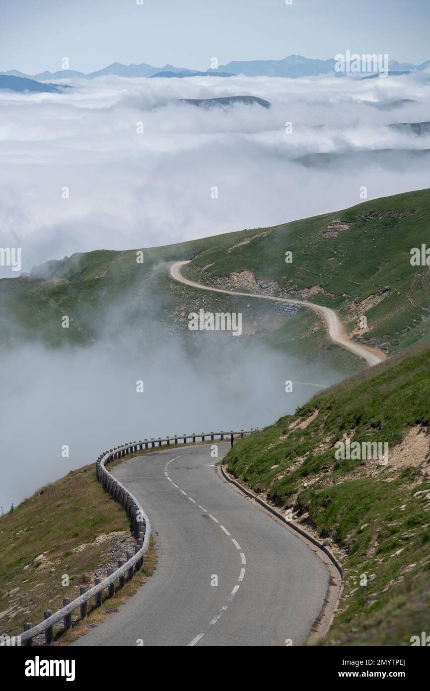 View into France from French-Spanish border, Larrau, Oloron-Sainte ...
