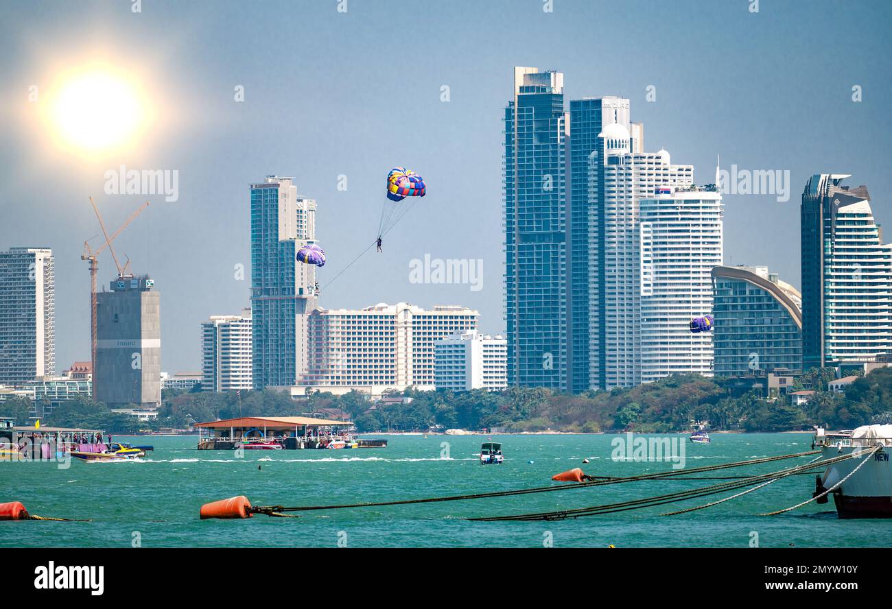 Pattaya, Thailand - February 04, 2023: Pattaya City panorama View of ...