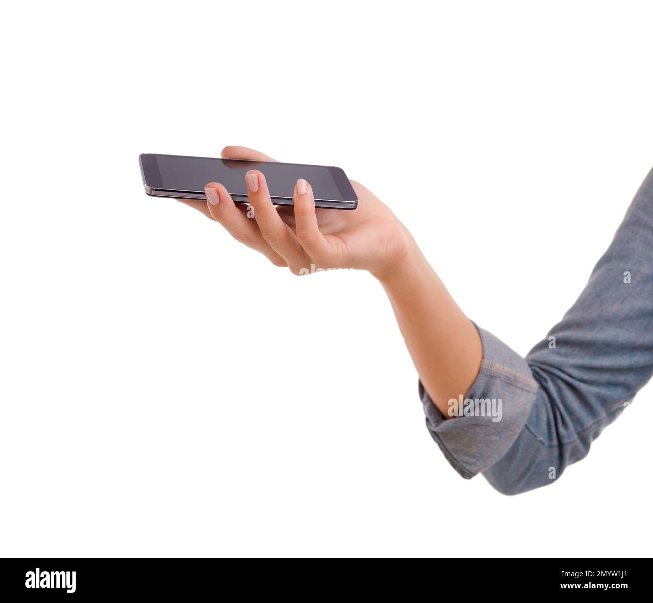 Womans hand holding cellphone hi-res stock photography and images - Alamy