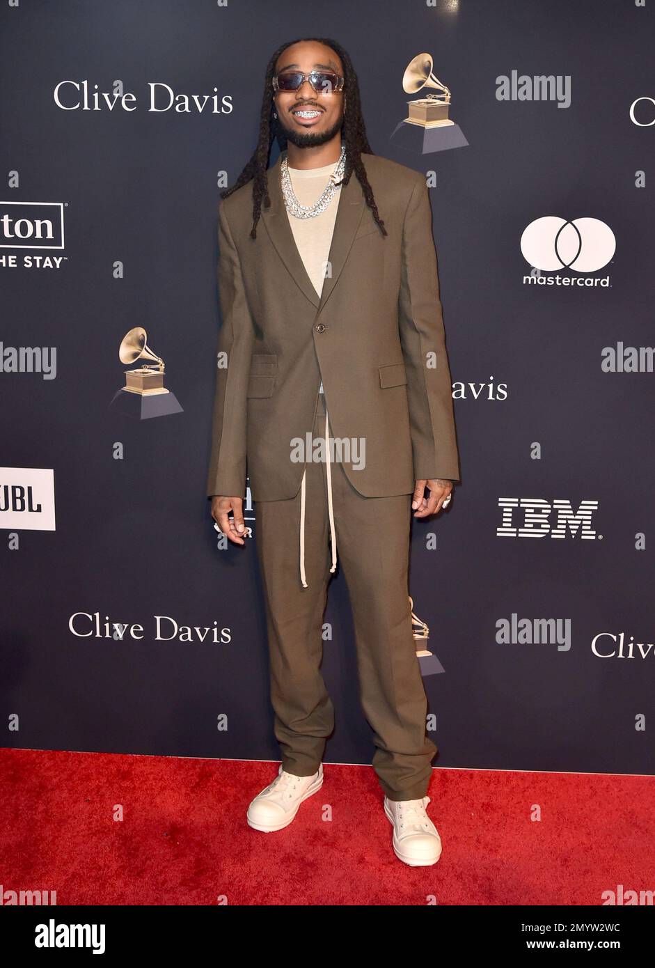 Quavo arrives at the Pre-Grammy Gala on Saturday, Feb. 4, 2023, at the ...