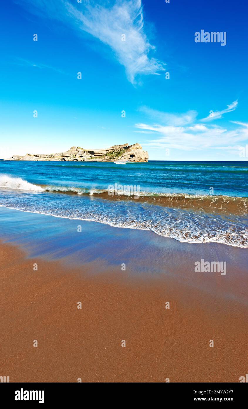 A photo of Karaka Bay - New Zealand Stock Photo - Alamy