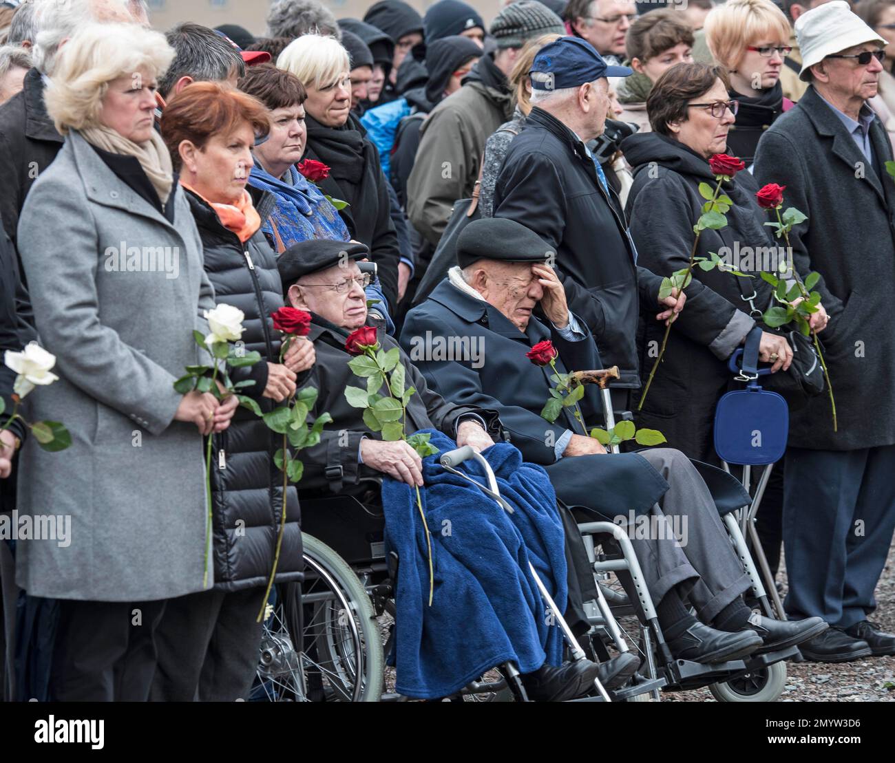 People commemorate the victims during the commemoration ceremonies for ...