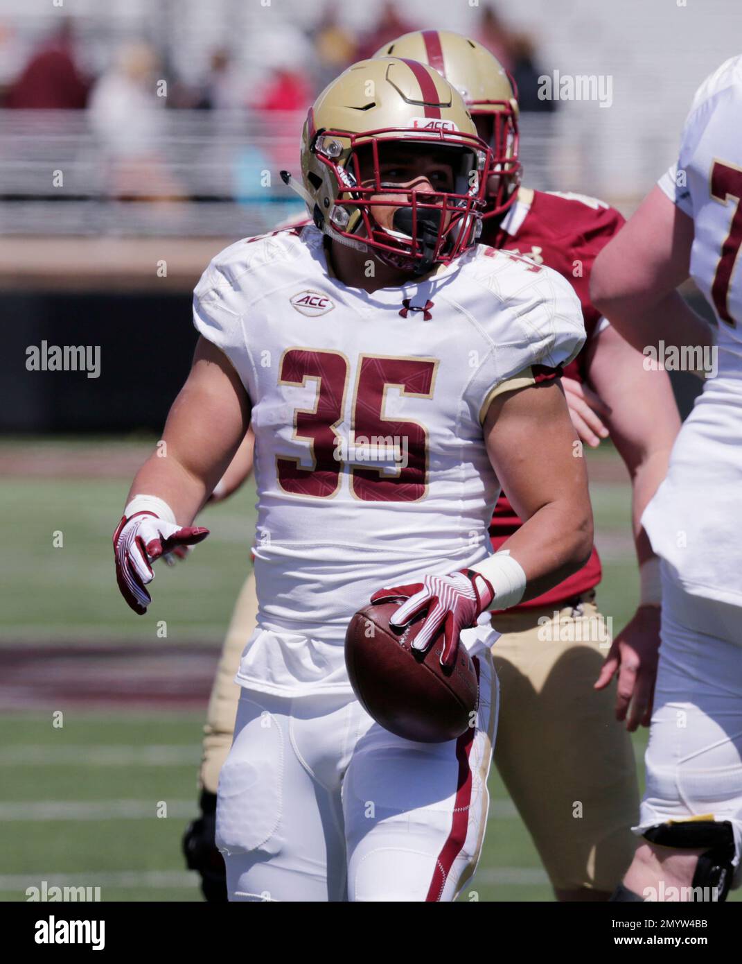 Boston College running back Tyler Rouse during a college football ... Boston College running back Tyler Rouse during a college football ...