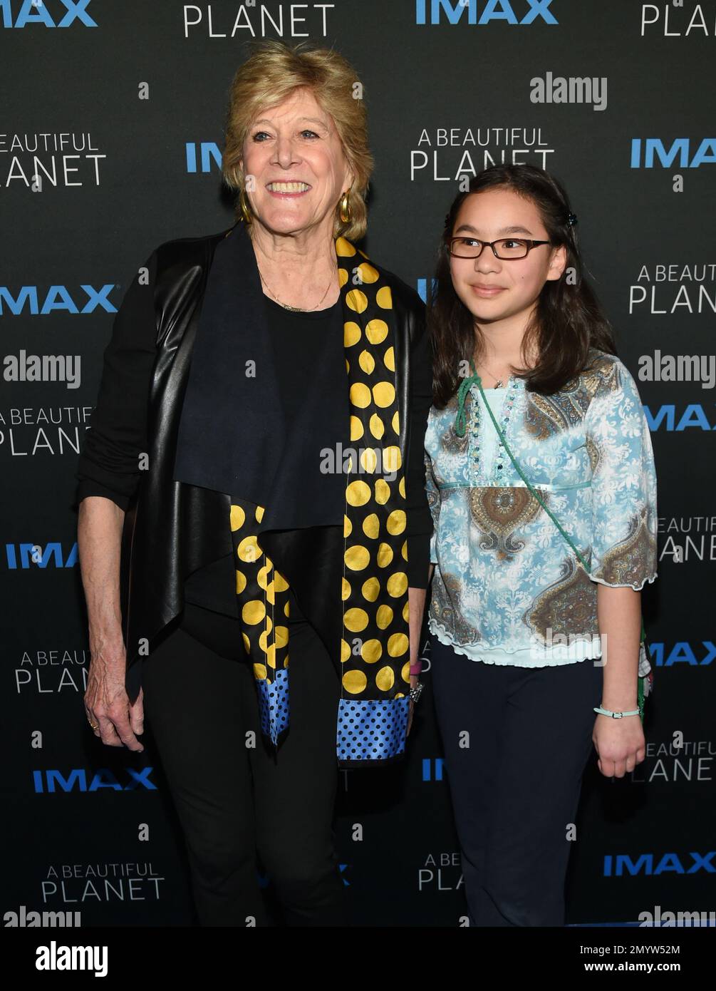 Lynn Sherr and daughter attend the premiere of "A Beautiful Planet" at ...