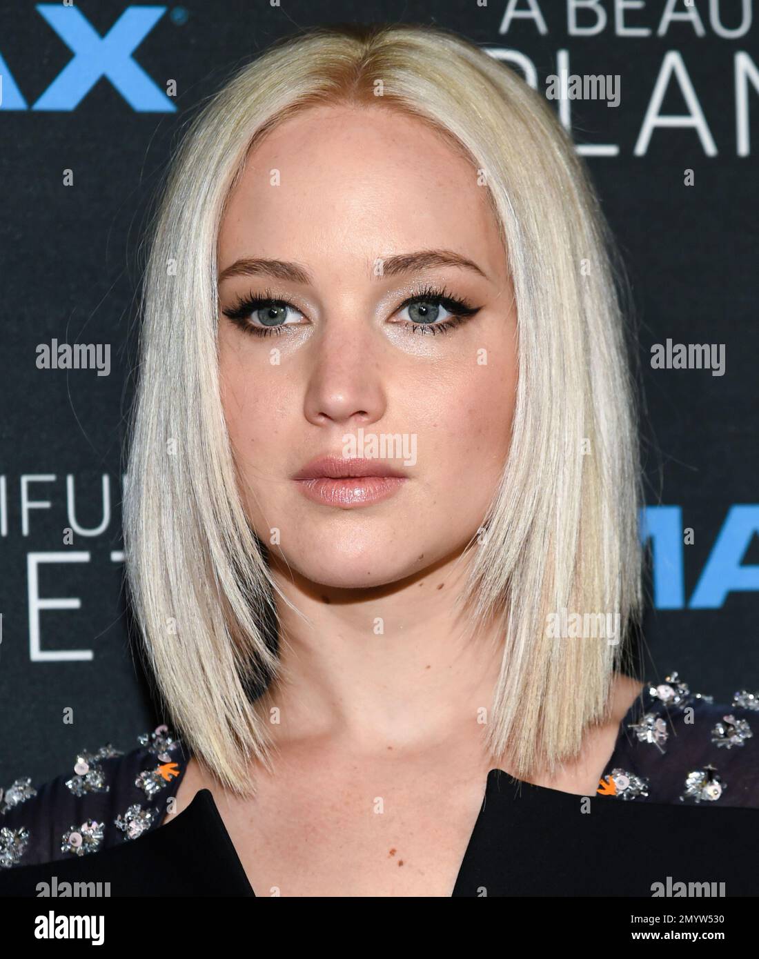 Actress Jennifer Lawrence attends the premiere of "A Beautiful Planet ...