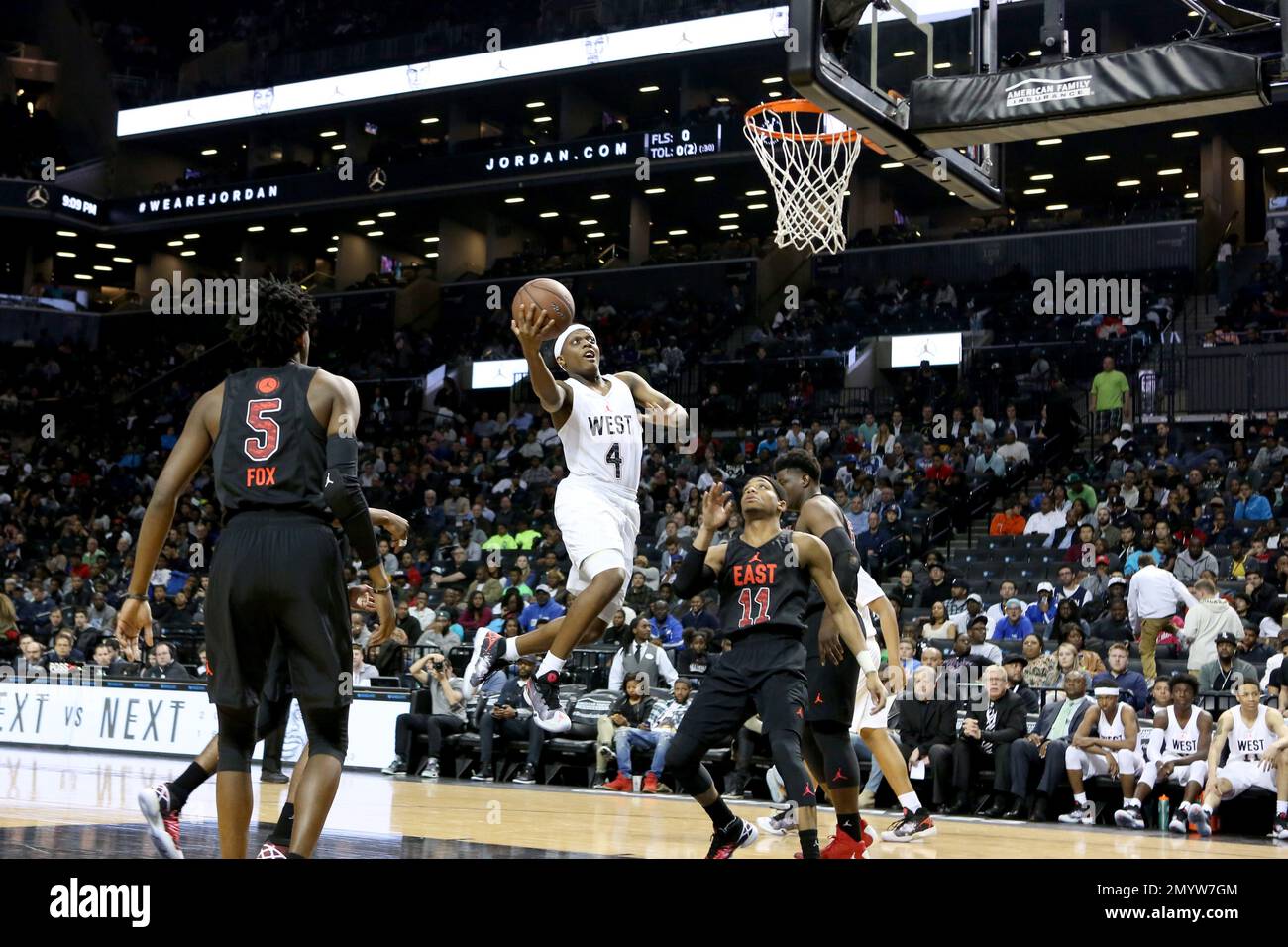 The West team's Cassius Winston #4 in action against the East team ...
