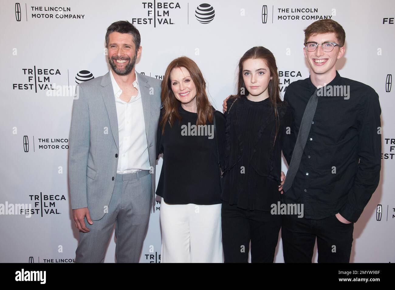 Bart Freundlich, left, Julianne Moore, Liv Freundlich and Caleb ...