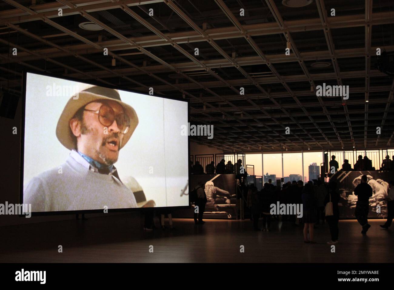 In this April 14, 2016 photo, a film featuring vintage footage of Cecil ...