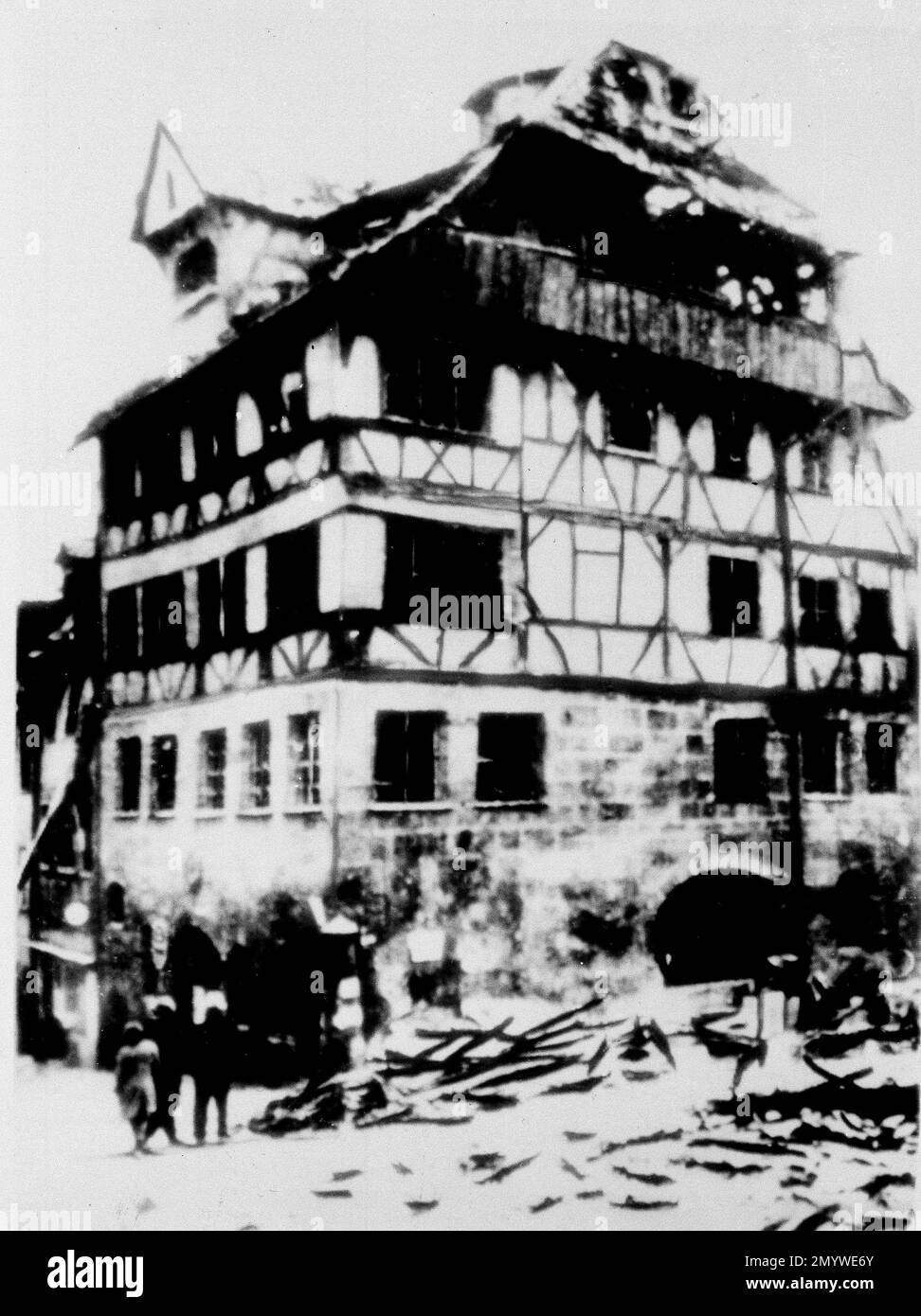 Fifteenth century building, the Albrecht Duerer House, stands in ruins ...