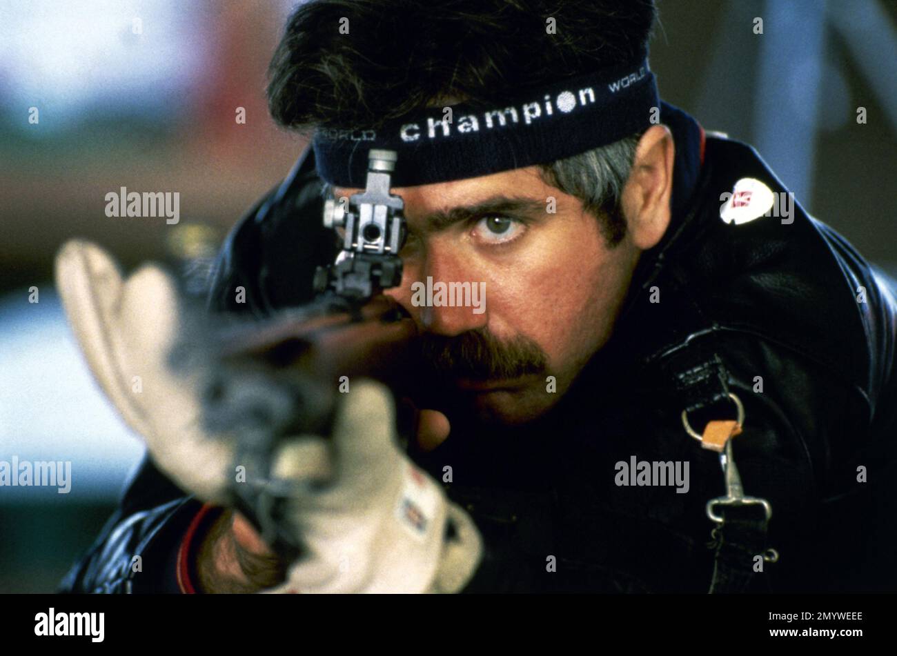 American sports shooter Edward Etzel in action during the small bore rifle shooting event at the ...