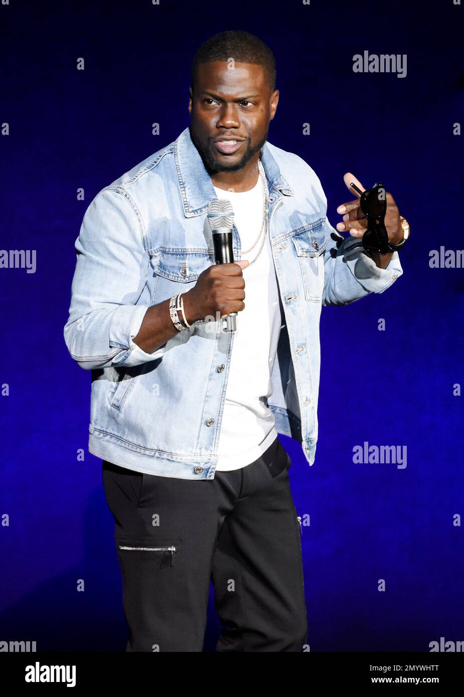 Kevin Hart, star of the upcoming film "What Now?," addresses the ...