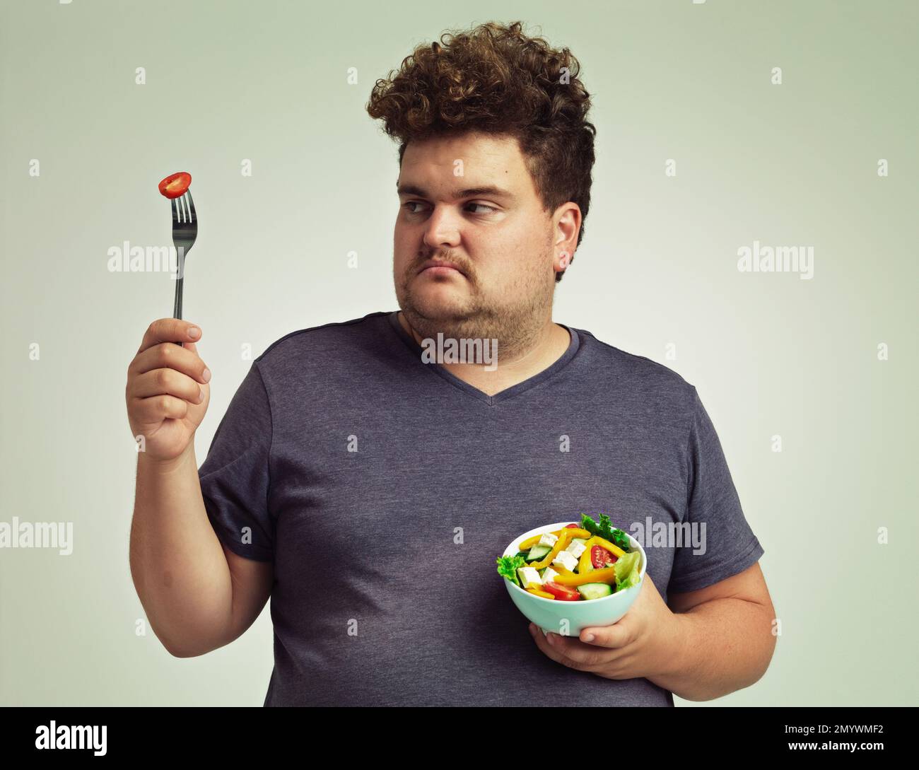 Fat man salad funny hi-res stock photography and images - Alamy