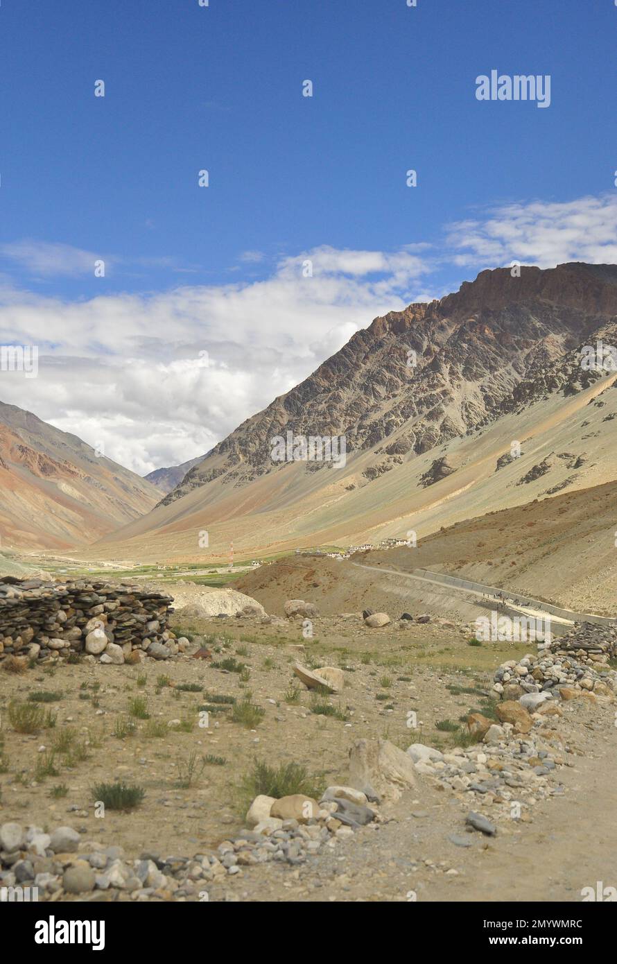 View of beautiful valley in Darcha-Padum road, Ladakh, INDIA Stock ...