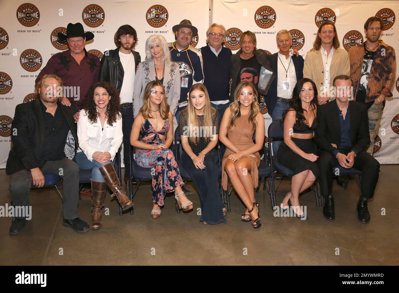 Back row: Tracy Lawrence, Chris Janson, Emmylou Harris, Vince Gill ...