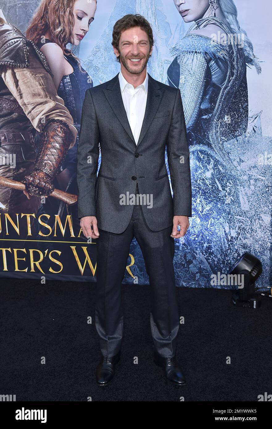 Sam Hazeldine arrives at the LA Premiere of "The Huntsman: Winter's War ...