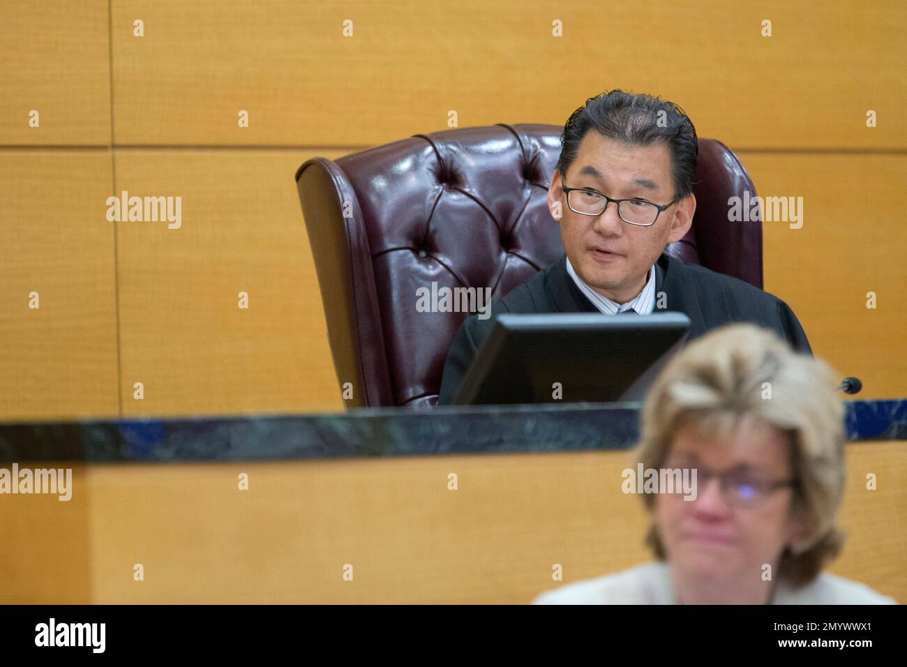In this Feb. 11, 2016 photo Judge Danny Chun speaks from the bench ...