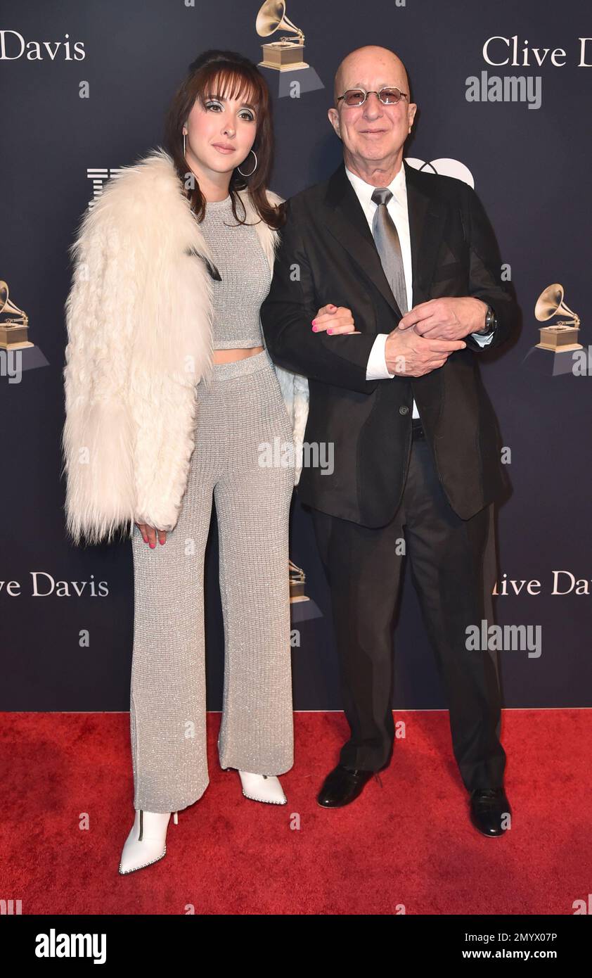 Victoria Lily Shaffer, left, and Paul Shaffer arrive at the Pre-Grammy ...